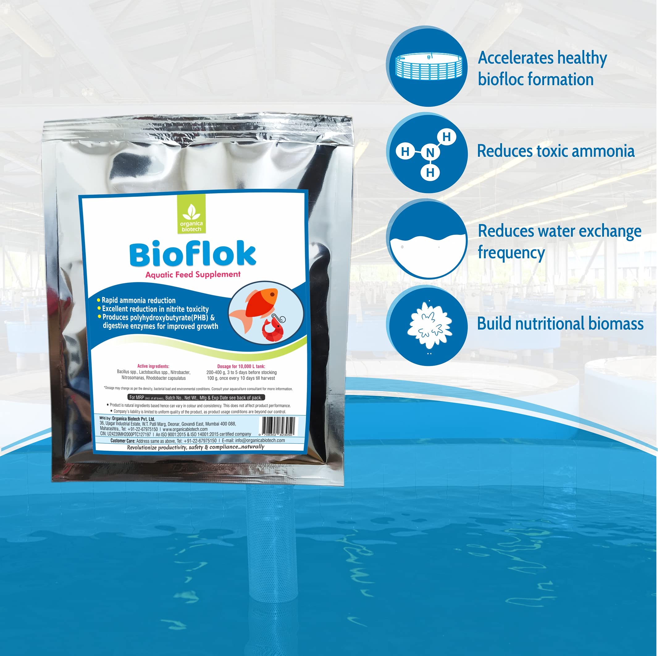 Bioflok Pro-biotic 1 from Organica Biotech - Onyx Aqua Farm