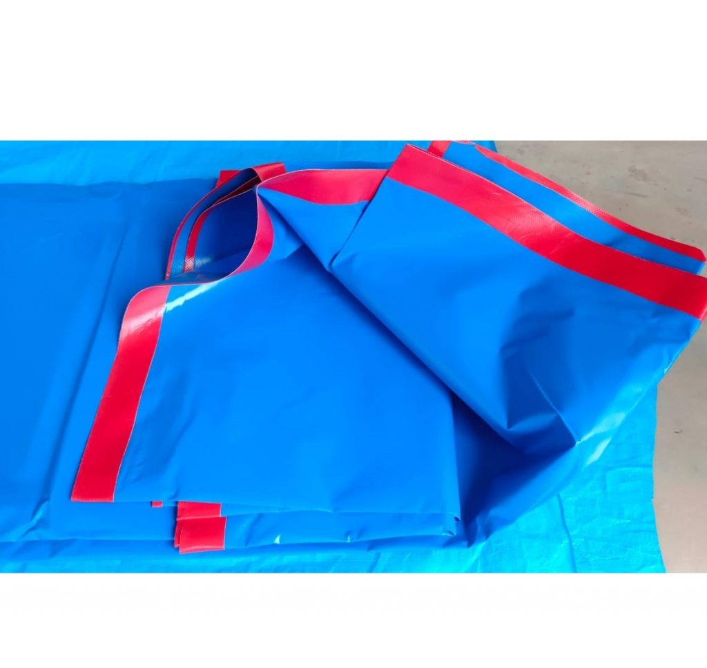 9 x 6 meter 350 GSM Rectangular PVC Coated Nylon Blue Sheet for Fish ...